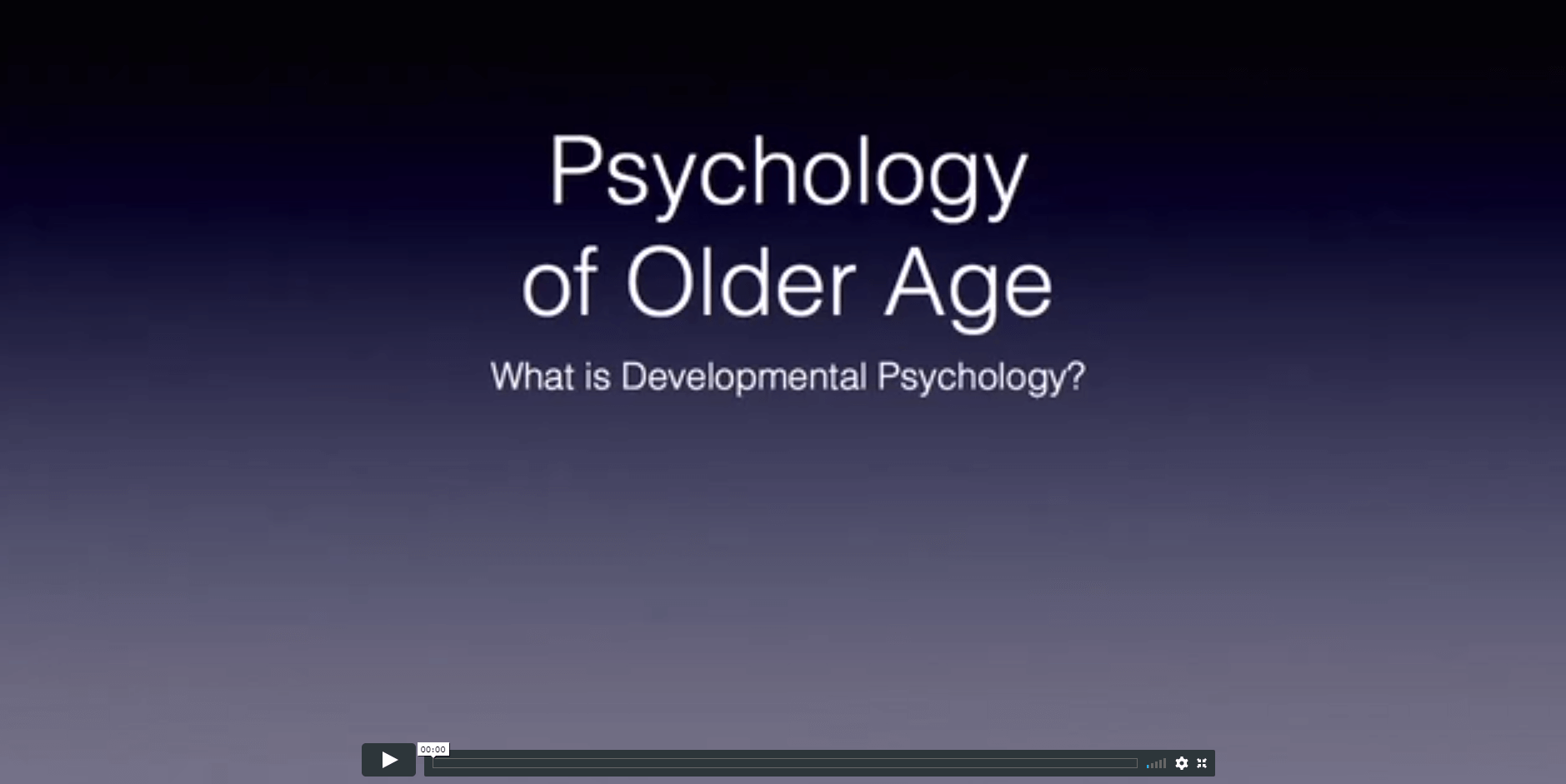 Psychology of Old Age – Training Express